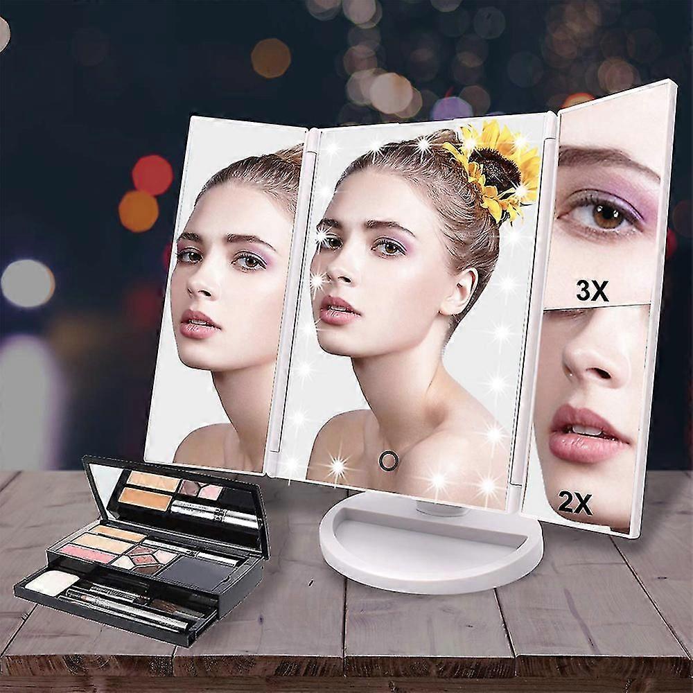Makeup Mirror With Lights 22 Led Vanity Mirror With 2x/3x Magnification ...