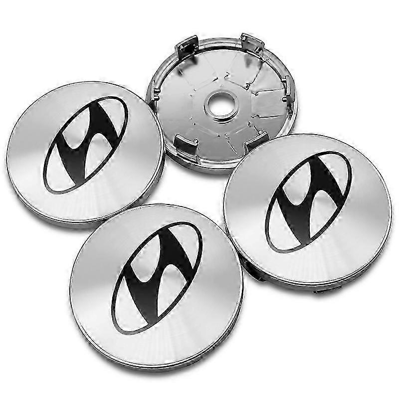 4pcs Car Wheel Center Hubcaps Emblem Stickers For Hyundai I10 I20 I30 ...
