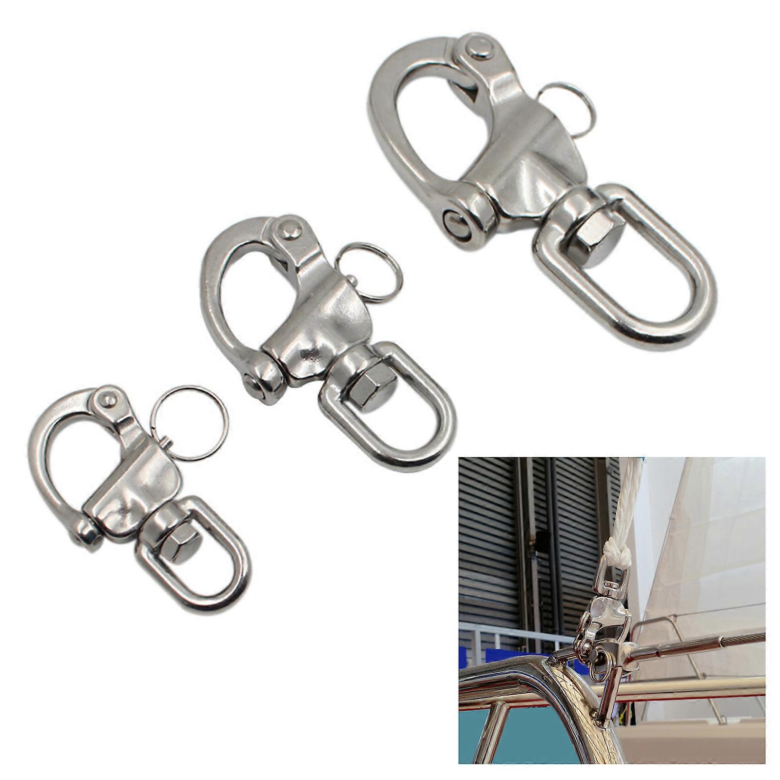 Upgraded Small Snap Shackle 316 Stainless Steel Quick Release Snap ...