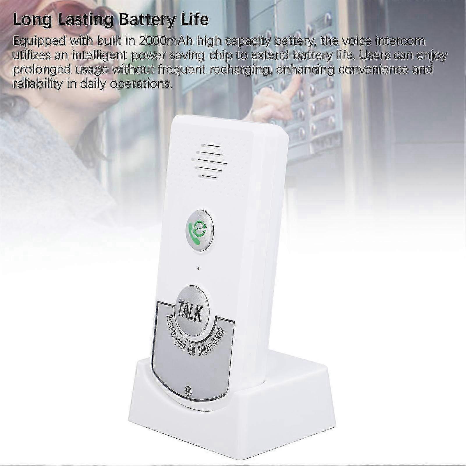 2-Way Voice Intercom System with 1000m Range - Wireless Doorbell ...