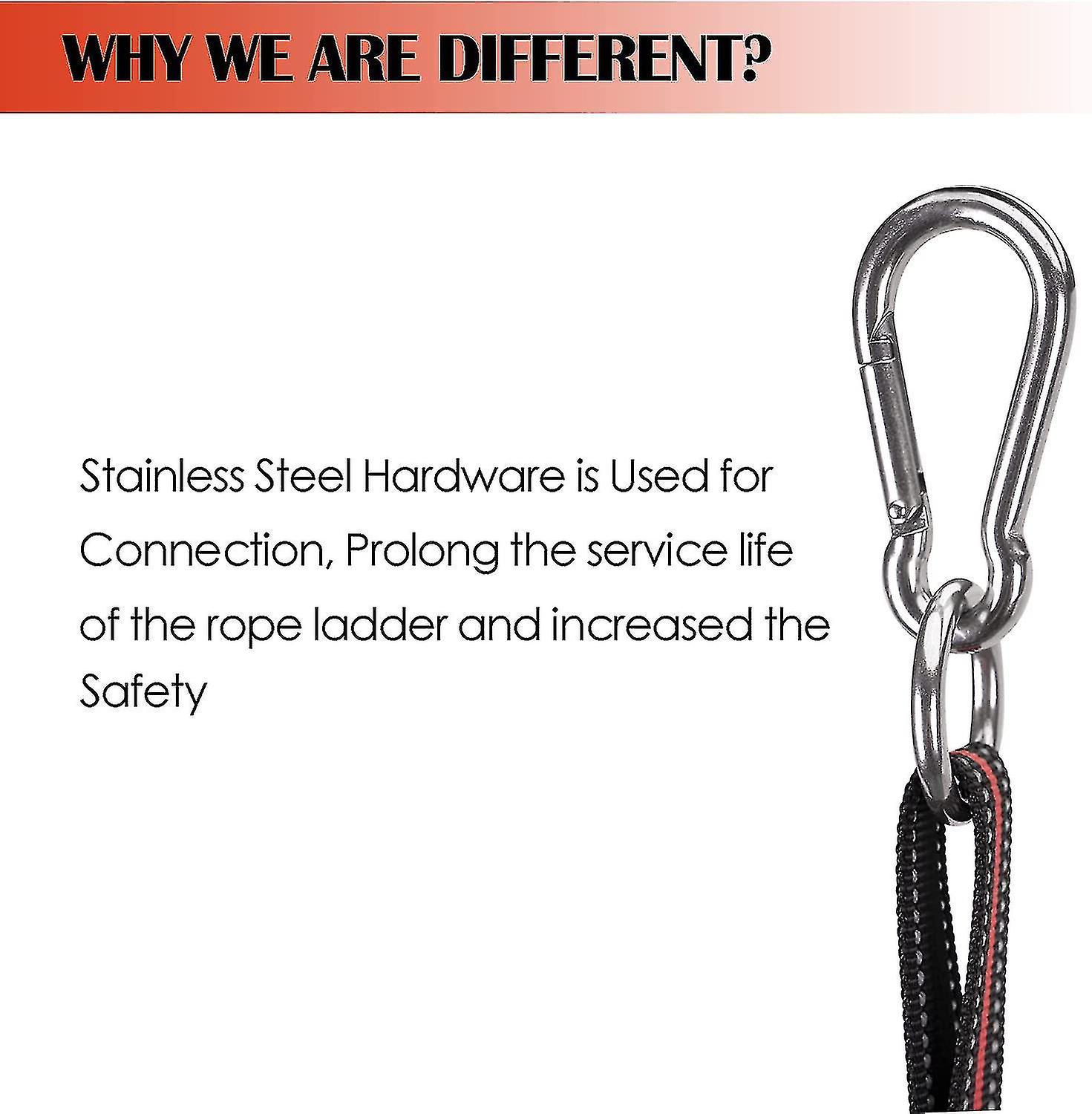 Boat Rope Ladder, Portable Boat Rope Ladder Extension Fishing Rope ...