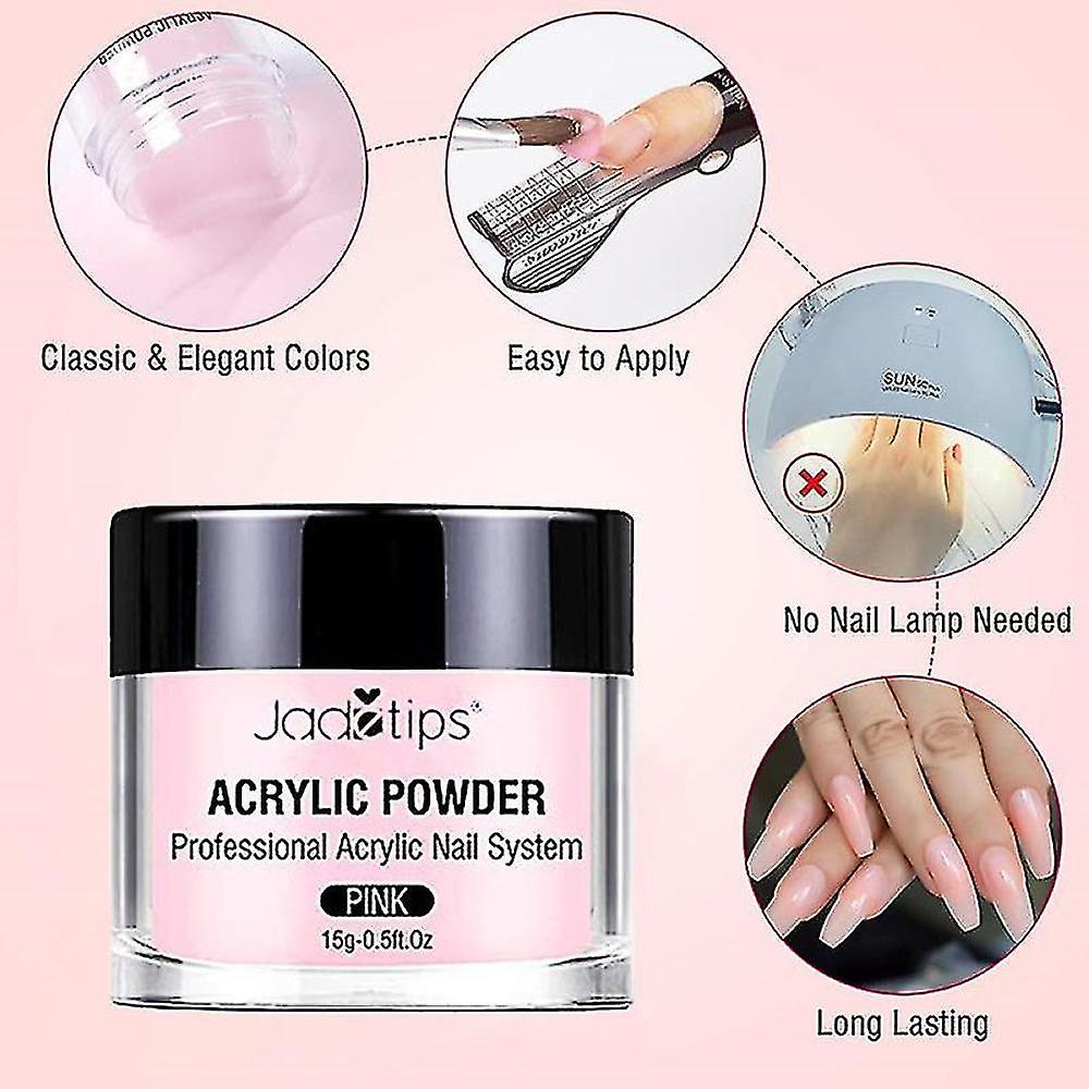 40ml Acrylic Nail Colours With Brush Nails Art Starter Gift Set Manicure Tools | Fruugo UK