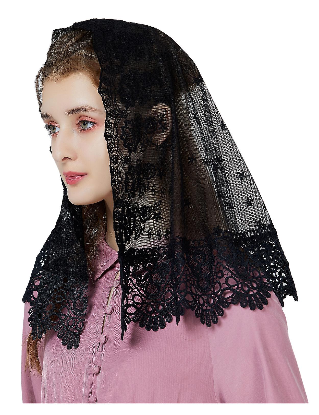 Lace Veil For Church Catholic Cathedral Chapel Mantilla 1st Communion ...