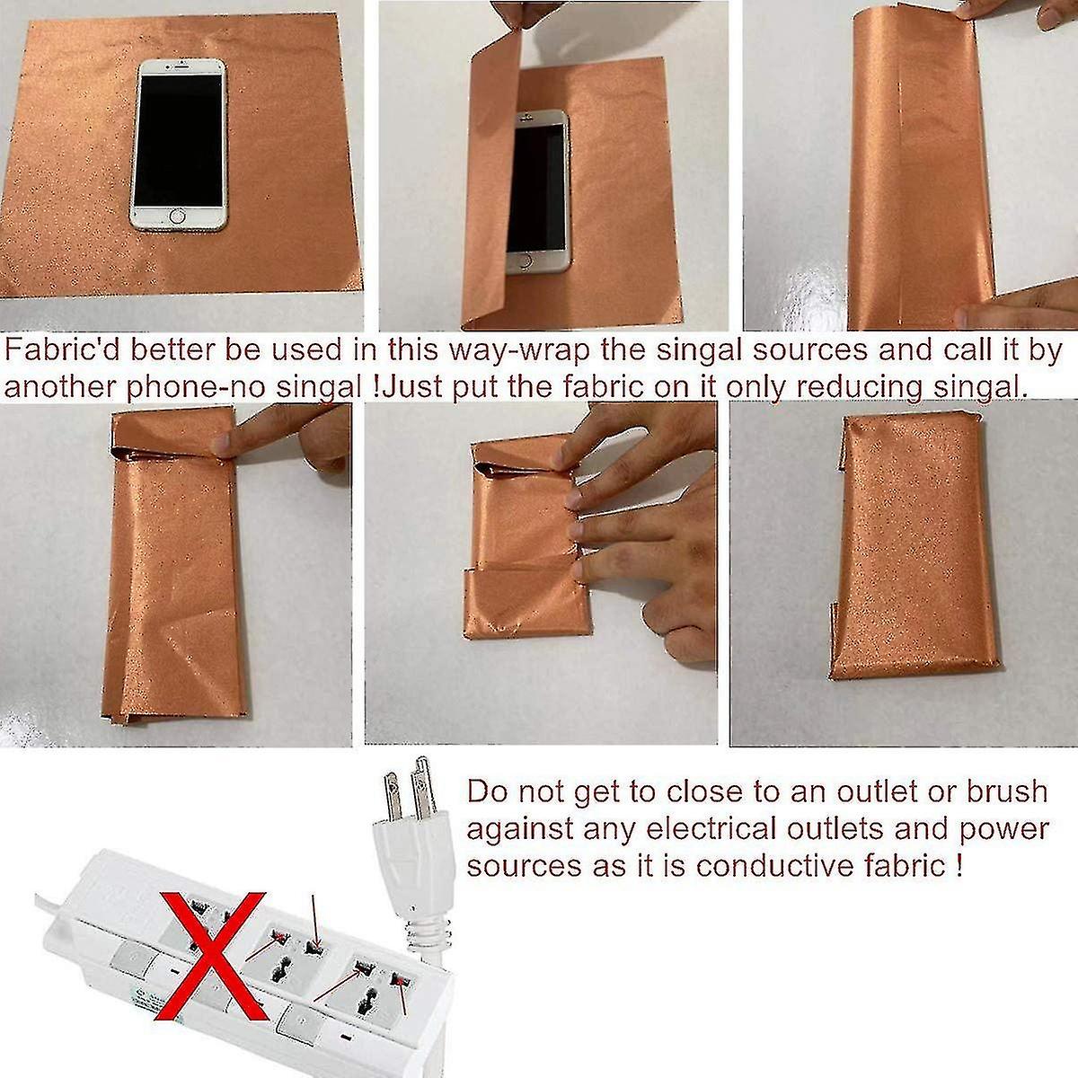 Copper Fabric Blocking Rfid/rf, Reduce Emf/emi Protection Conductive ...