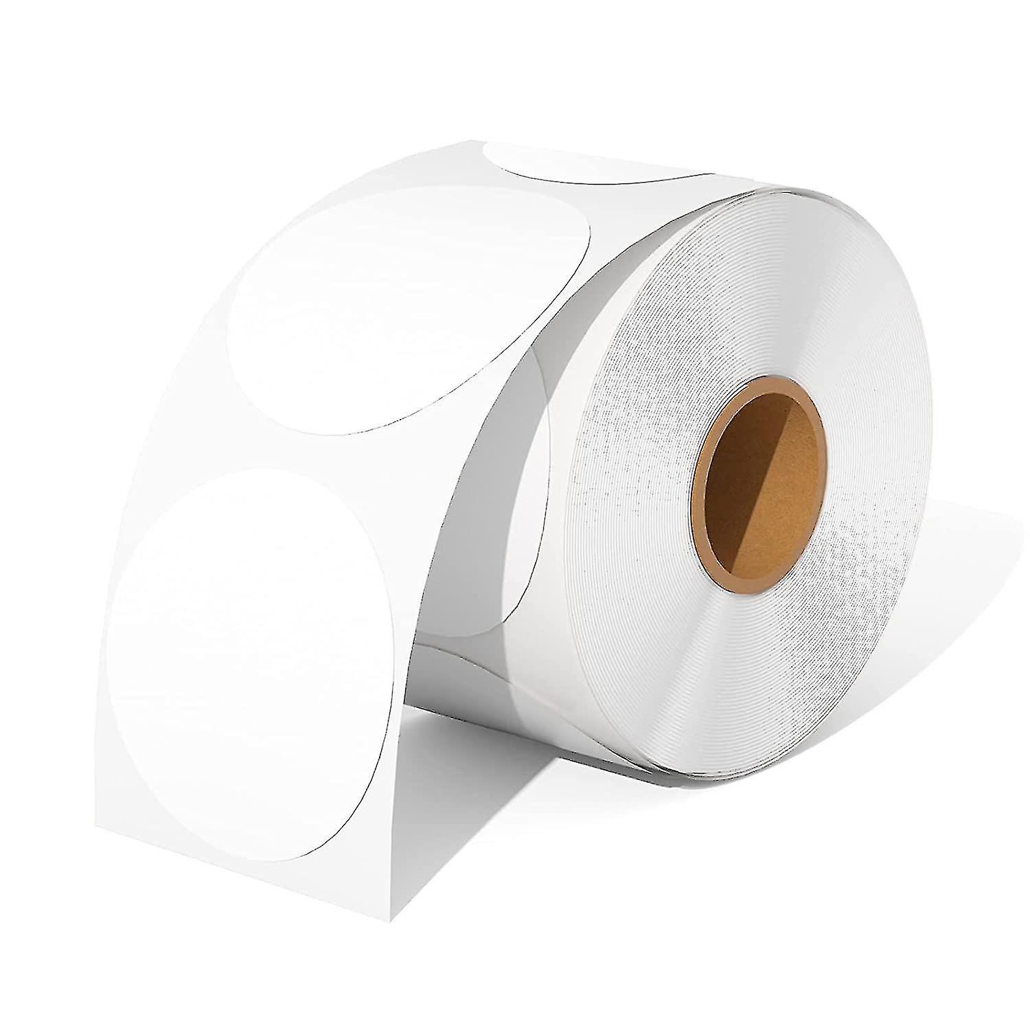 2" White-circle Thermal Sticker Labels-500 Labels/1 Roll, Self-adhesive ...
