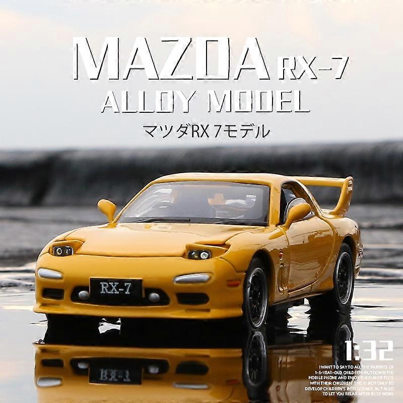 1:32 Mazda RX7 Car Model Alloy Car Die Cast Toy Car Model Pull Back ...