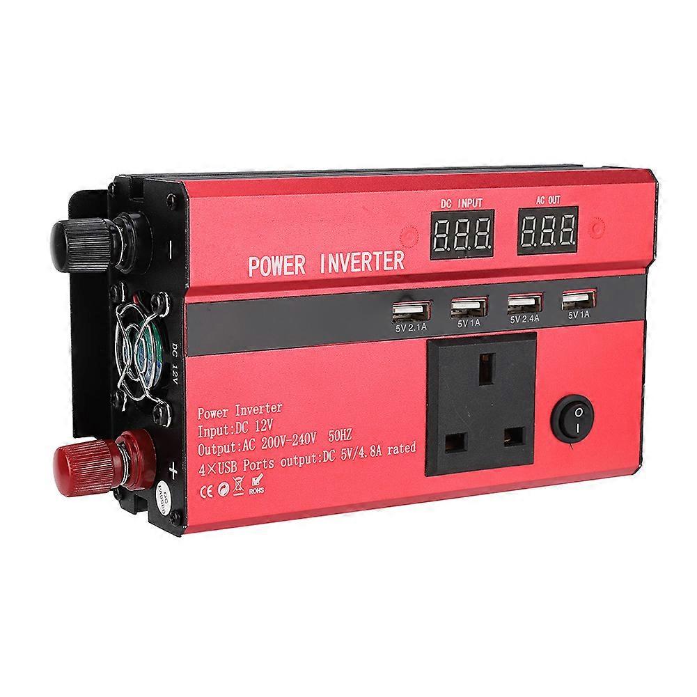 UK 220V 600W USB LED Portable Inverter Solar Power Inverter for Home ...
