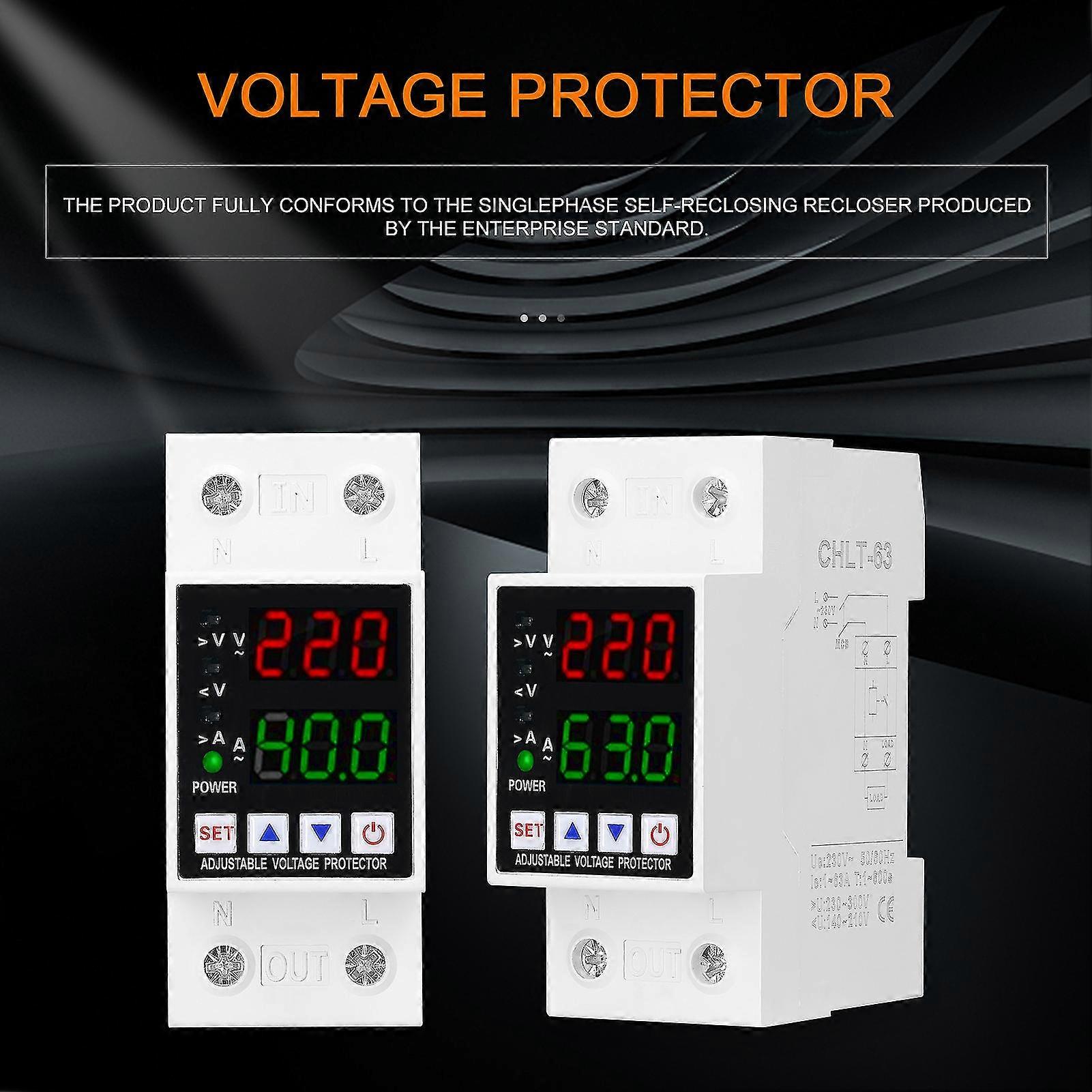 Dual Display Adjustable Voltage Protector Intelligent Over-voltage ...