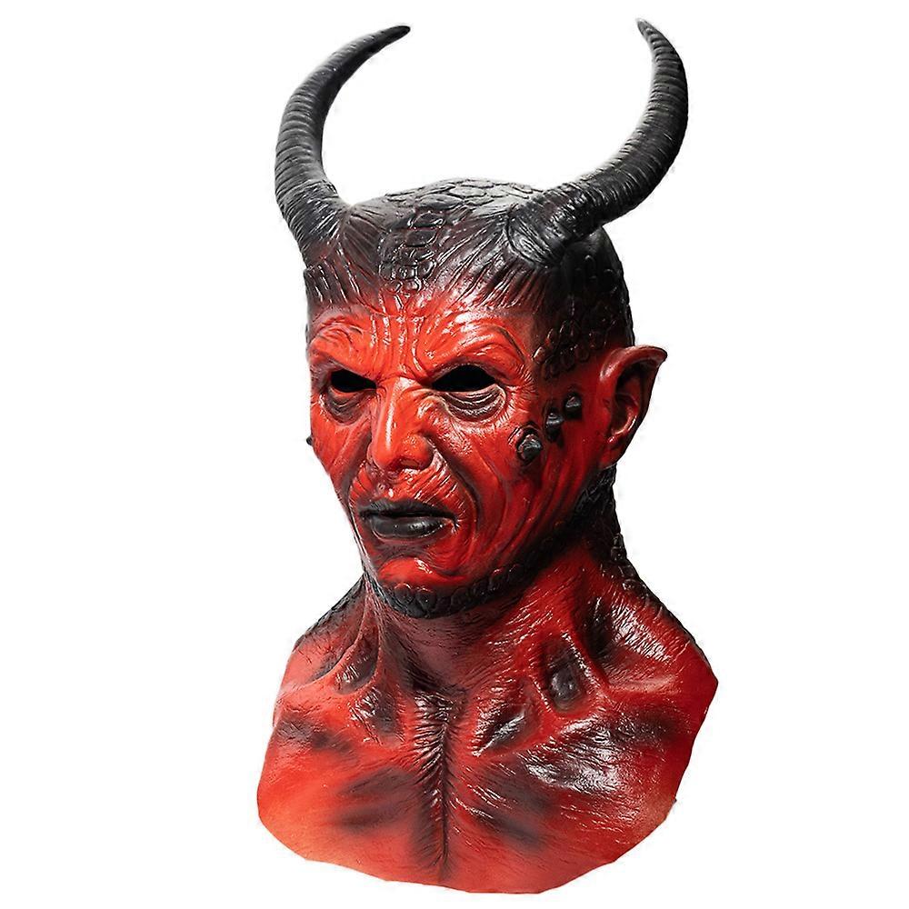Horror Devil Latex Mask Cosplay Spooky Demon Hellfire Beast Prank ...
