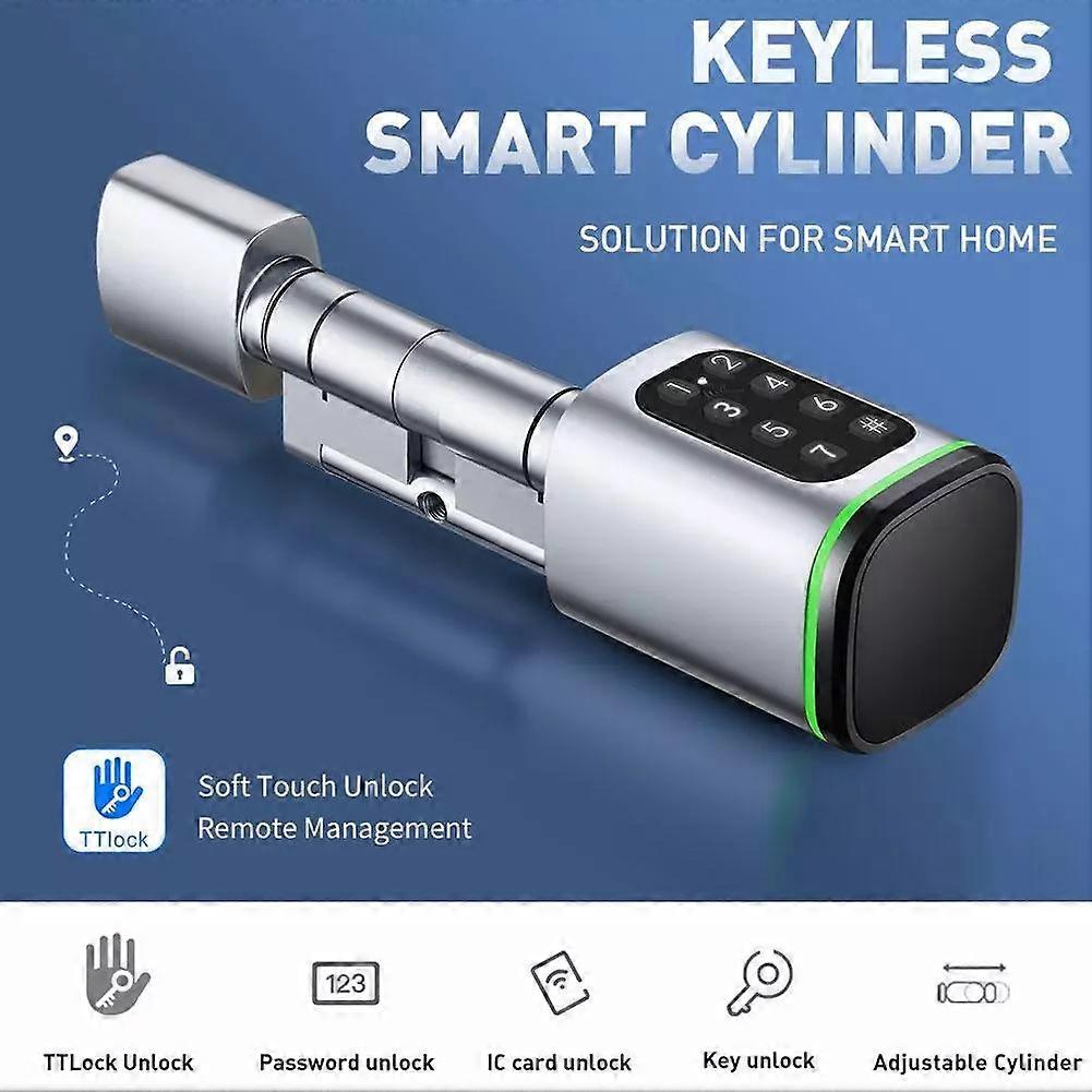 Keyless Euro Profile Cylinder Tuya/TT Lock APP Remote Control Smart ...