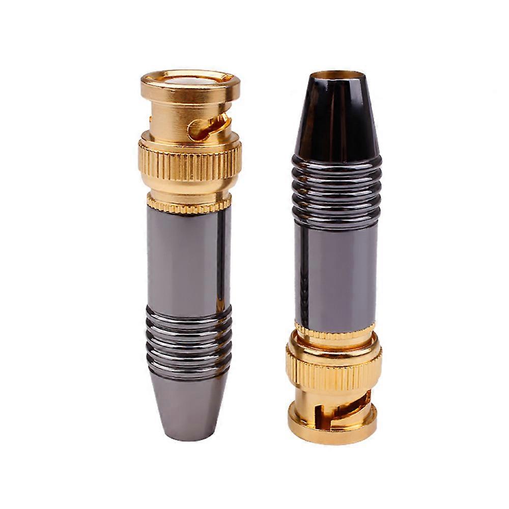 BNC Jack Plug Connector Gold-Plated HD BNC Male Adapter For Coaxial ...