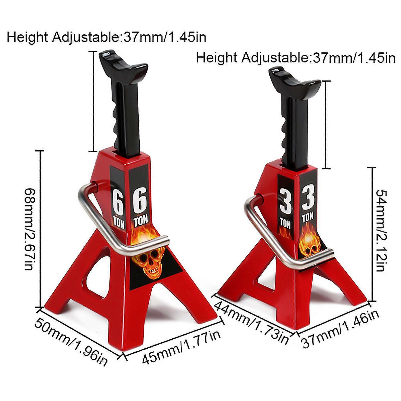 Metal 3T/6T Fully Adjustable 1/10 Scale RC Jack Stands For Crawler Car ...