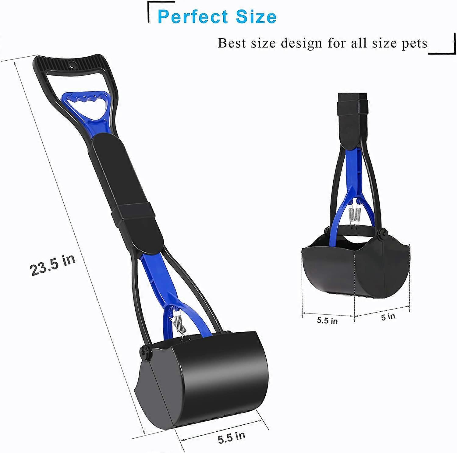 Pet Pooper Scooper for Dogs, Long Handle Dog Pooper Scooper, Durable ...