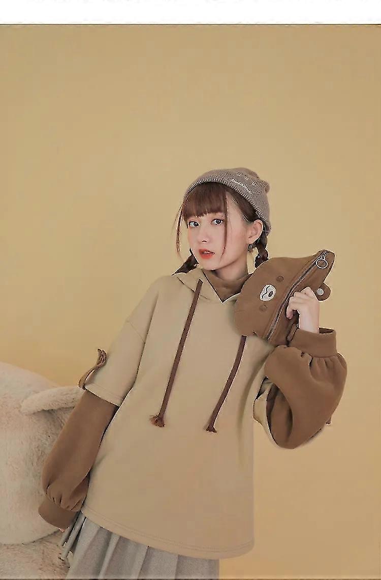 4xl Harajuku Aesthetic Bear Anime Hoodie Women Korean Kawaii Crewneck ...