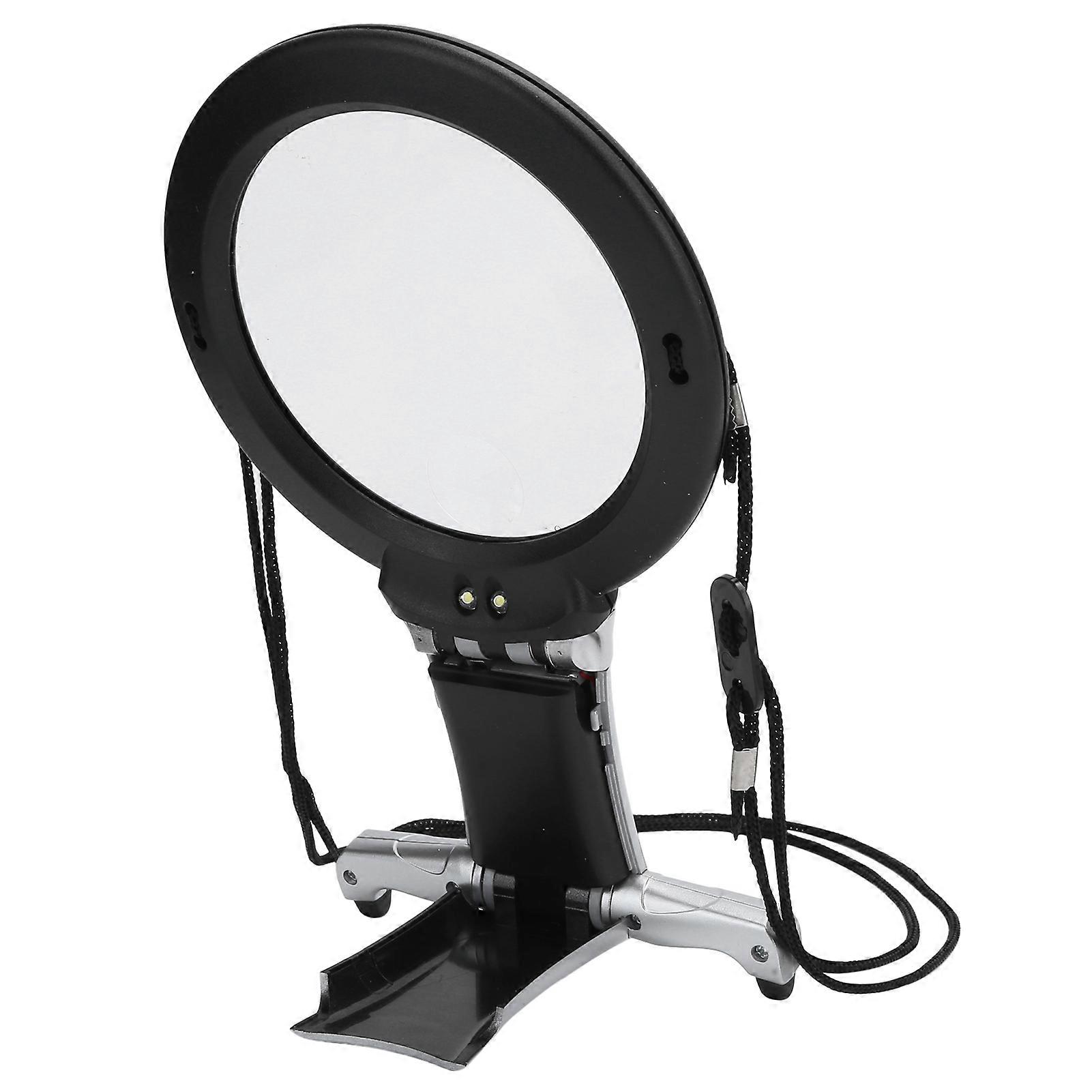 26X Dual LED Reading Magnifier Handheld Neck Wearing MultiFunction ...