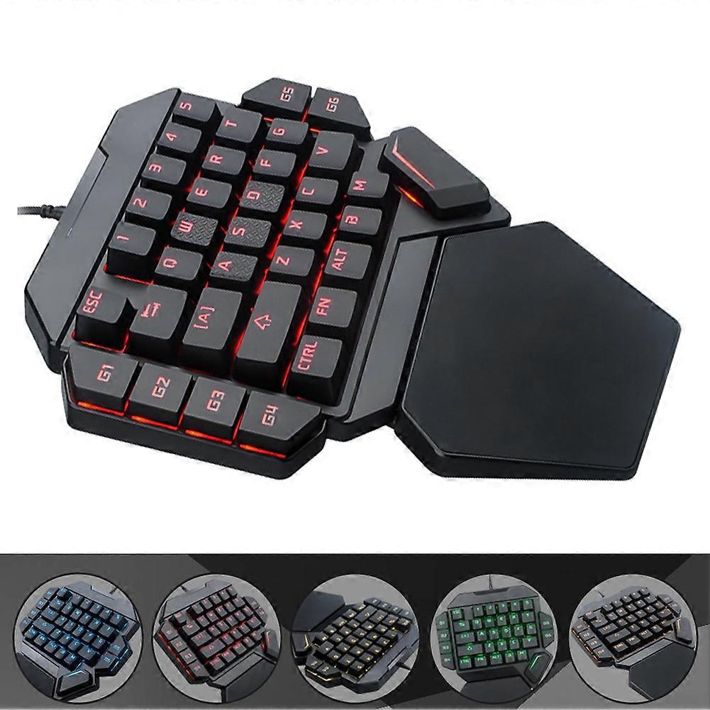 Onehanded Keyboard RGB Blacklight Mechanical Keyboard With Macro ...