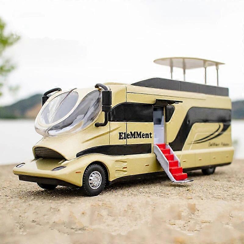 Diecast Luxury RV Recreational Dining Car Model Metal Toy Camper Van ...