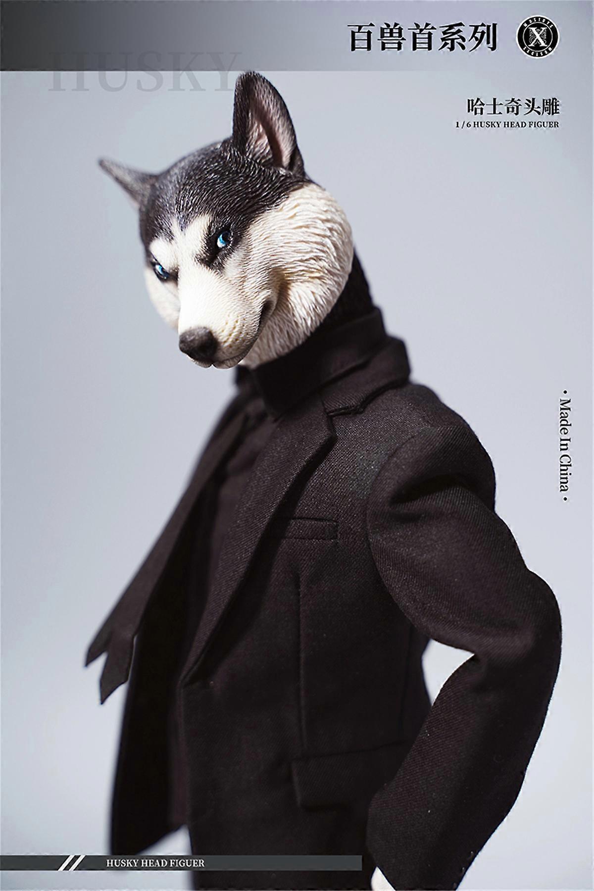 Mostoys 1/6 Siberian Husky Head Figure Animal Pet Dog Decoration ...