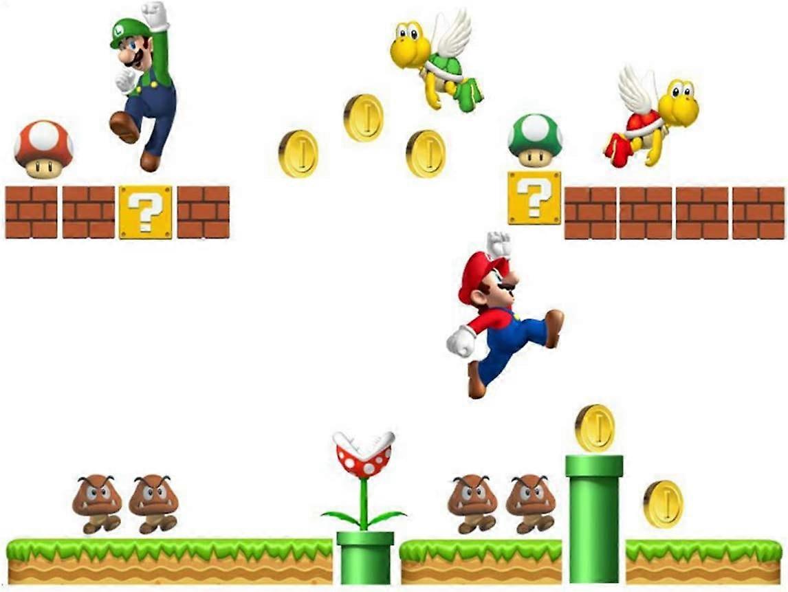 Super Mario Build a Scene Peel and Stick Wall Decal Stickers Wall ...