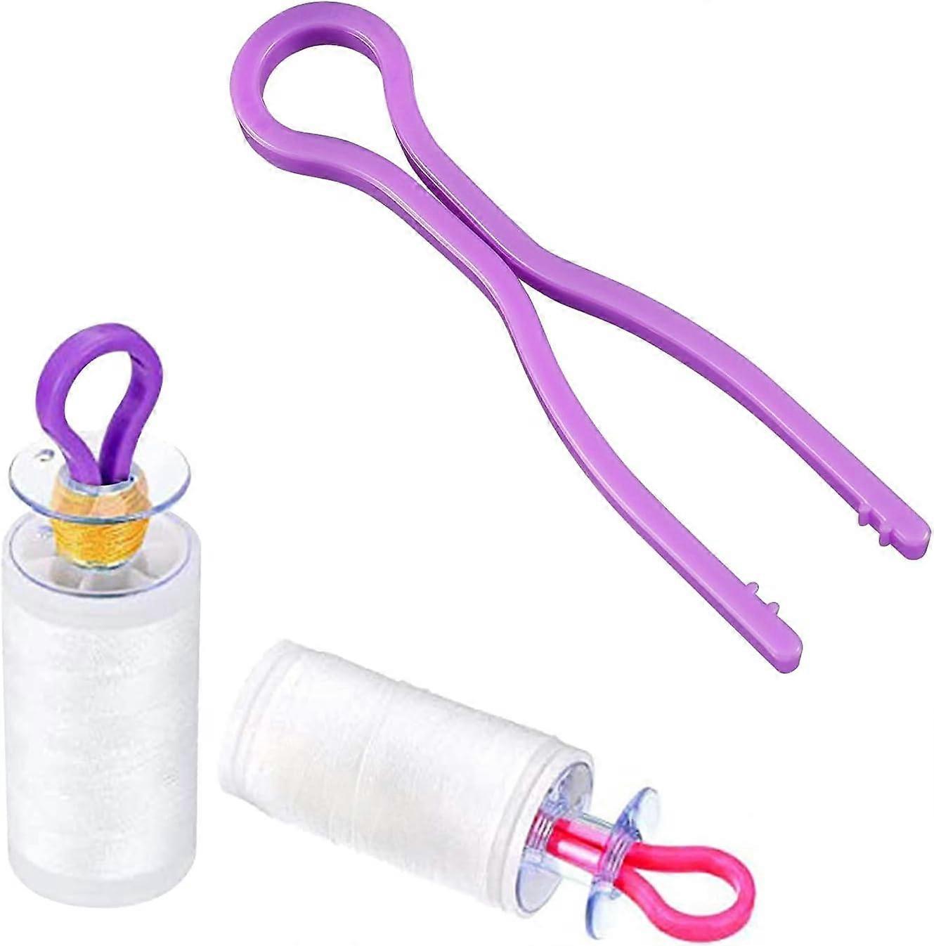 Bobbin Thread Holder, 40 Pieces Thread Spool Clips, 4 Color Plastic ...