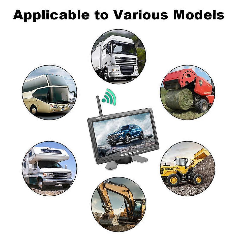 GreenYi Wireless 7 inch Car Monitor Screen Rear View Camera For Truck ...