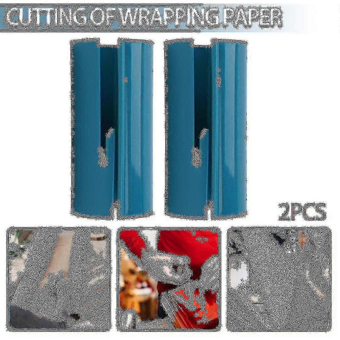2x Sliding Wrapping Paper Cutter Christmas Wrap Paper Craft Cutter ...