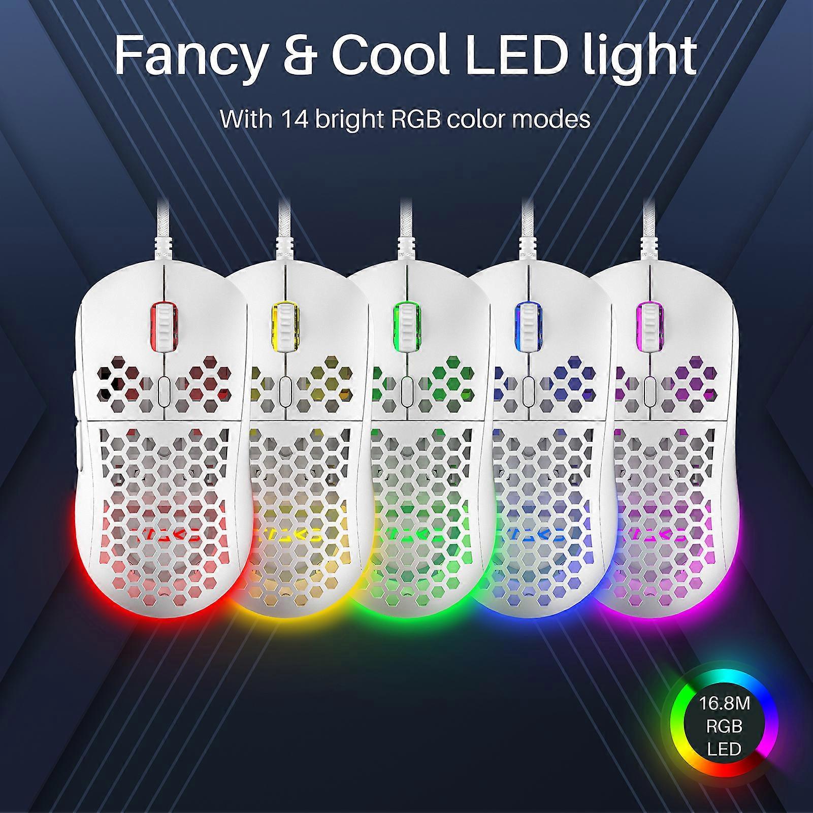 TMKB M1SE RGB Wired Gaming Mouse 12800 DPI Optical Mouse For Computer ...