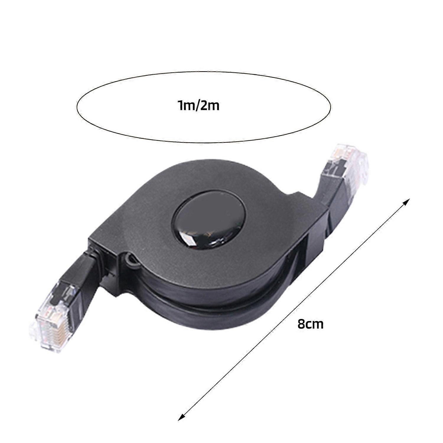 Retractable Computer Network Cable 1M/2M Adjustable Length Cat6 ...