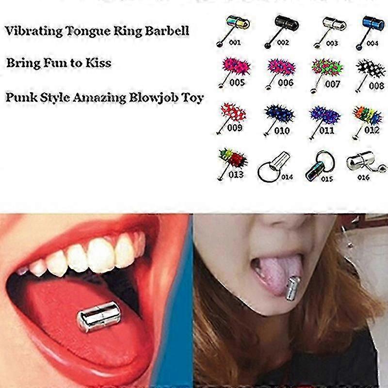 Unisex Cool Punk Hammer Shape Vibrating Tongue Bar Stud Body Piercing ...