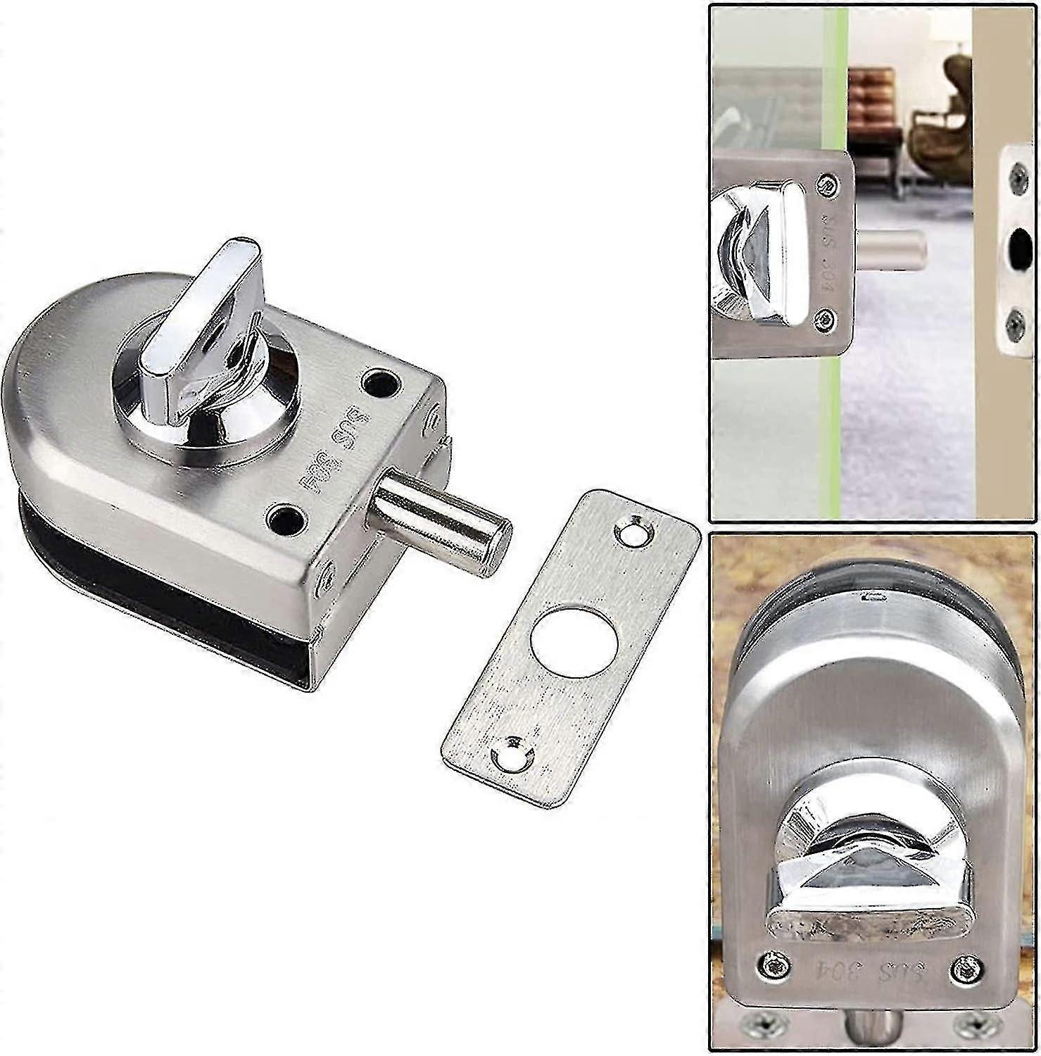 Glass Door Lock Stainless Steel Glass Door Lock Floor Latch Lock Bolt ...