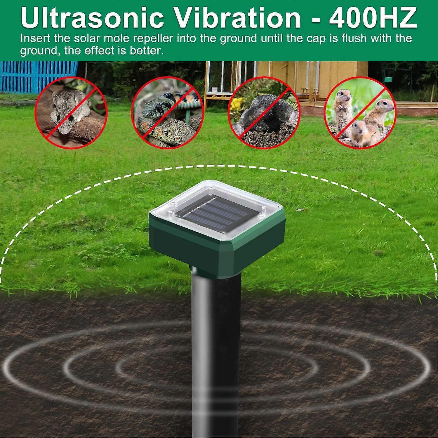 Ultrasonic animal repellent solar mole deterrent, mole repeller device ...