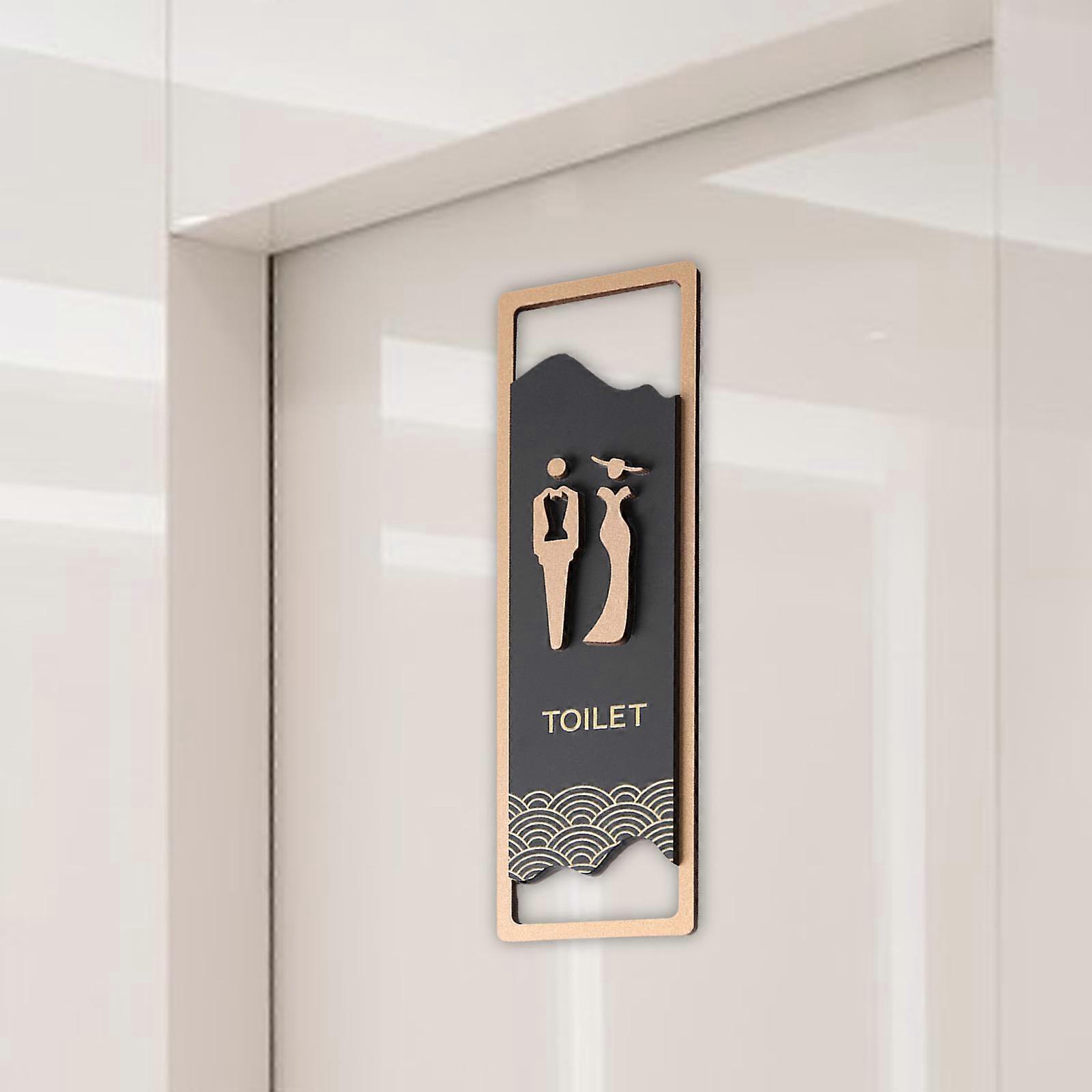 Bathroom Sign Bathroom Signage Graphical Symbols Self Sticky Toilet ...