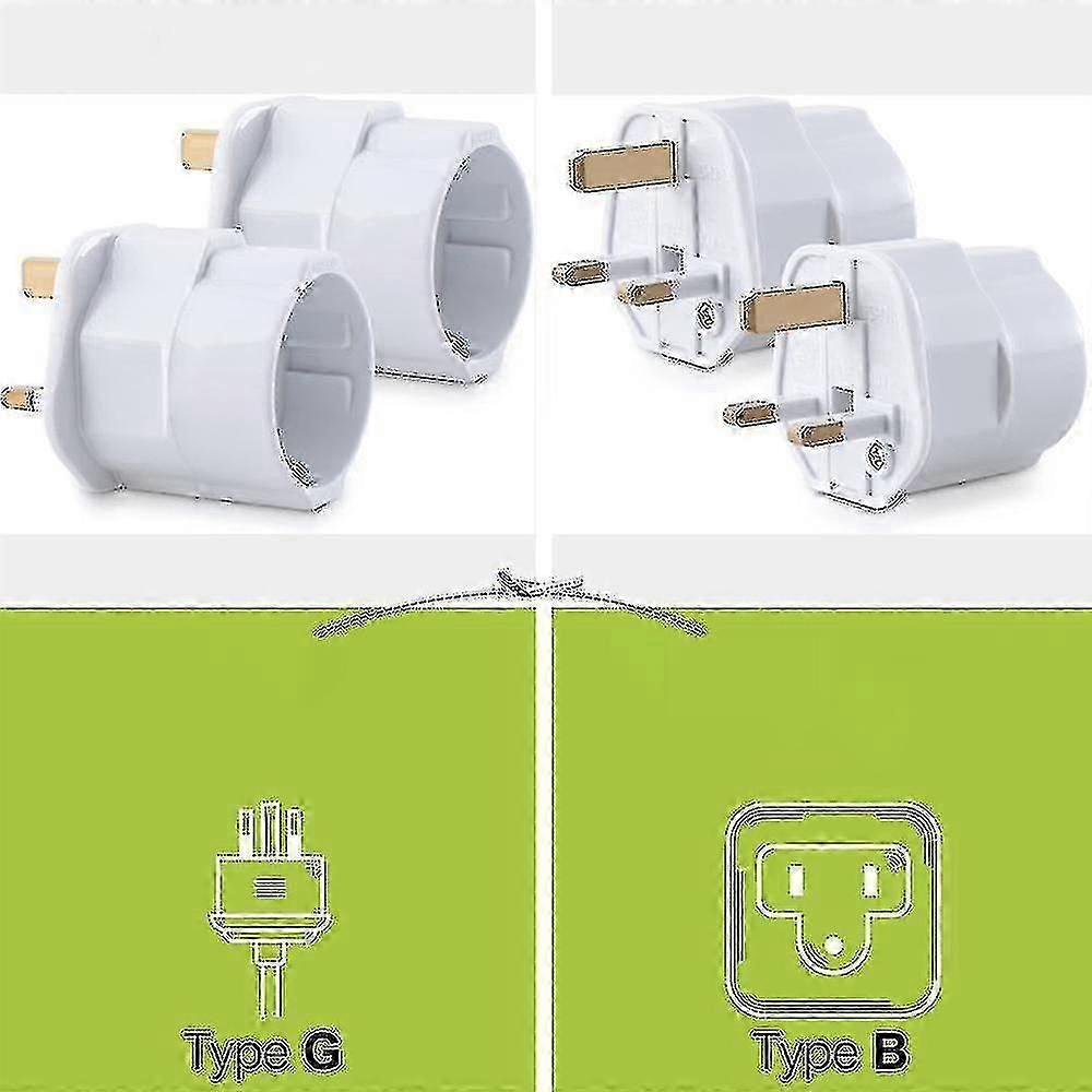 2x Travel Adapter Adapter Plug For England - Travel Plug Power Adapter ...