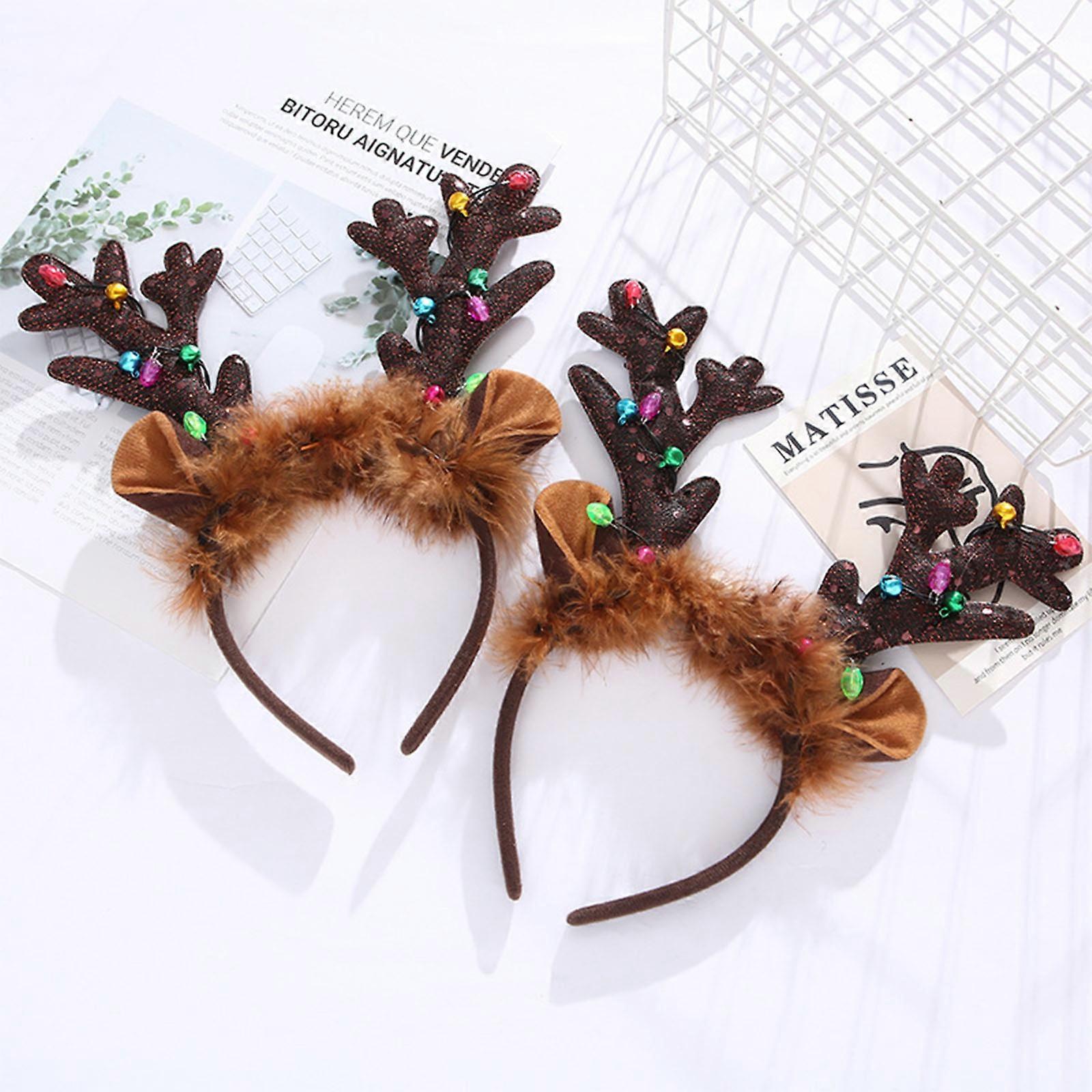 Christmas Led Light Headbands Antler Headband Kids Adult Headwear ...
