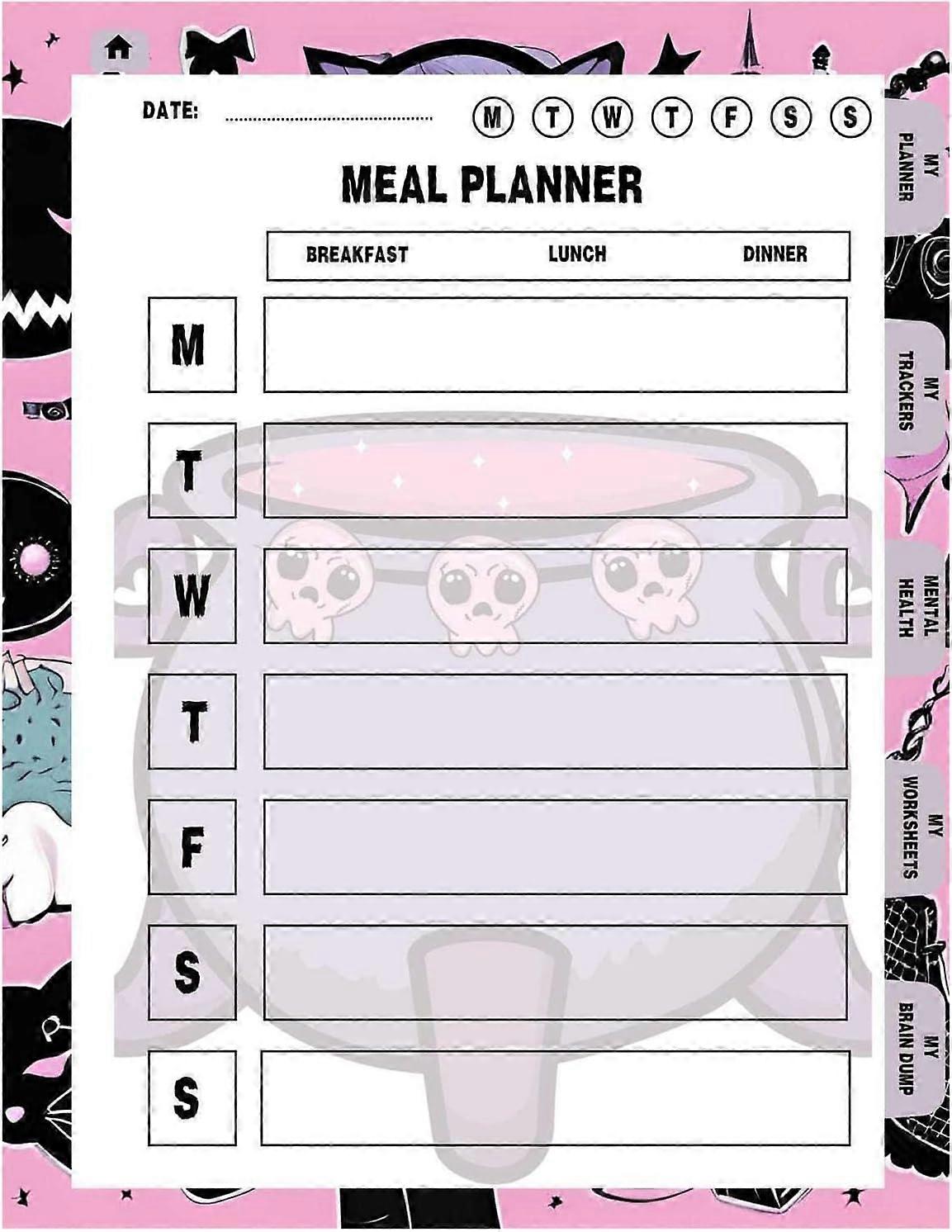 Gothic ADHD Planner, Anime Inspired ADHD Planner, Unique Novelty ...