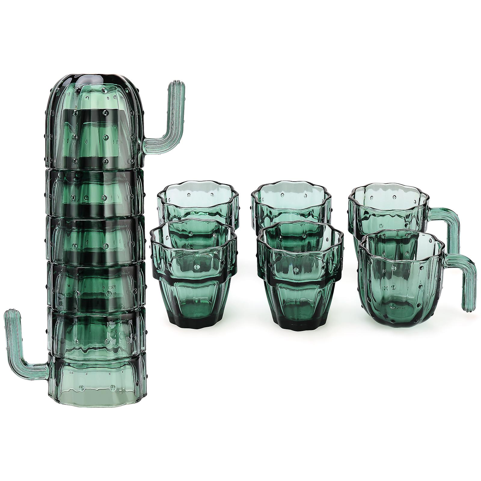 Best Discount-cactus Stackable Glasses, Cactus Shape Glasses With ...
