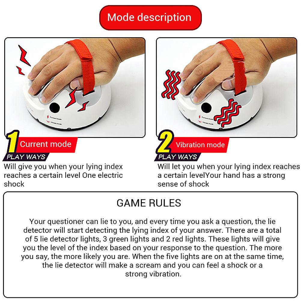 Mini Lie Detector Adjustable Electric Shock Toy Truth Or Dare Funny ...
