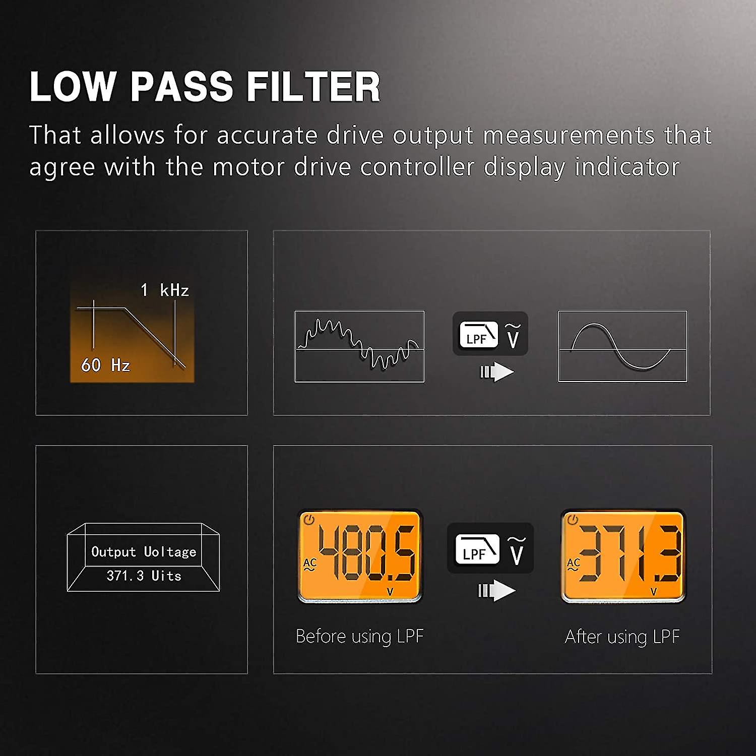 Digital Clamp Meter T-rms 6000 Counts, Multimeter Voltage Tester Auto ...