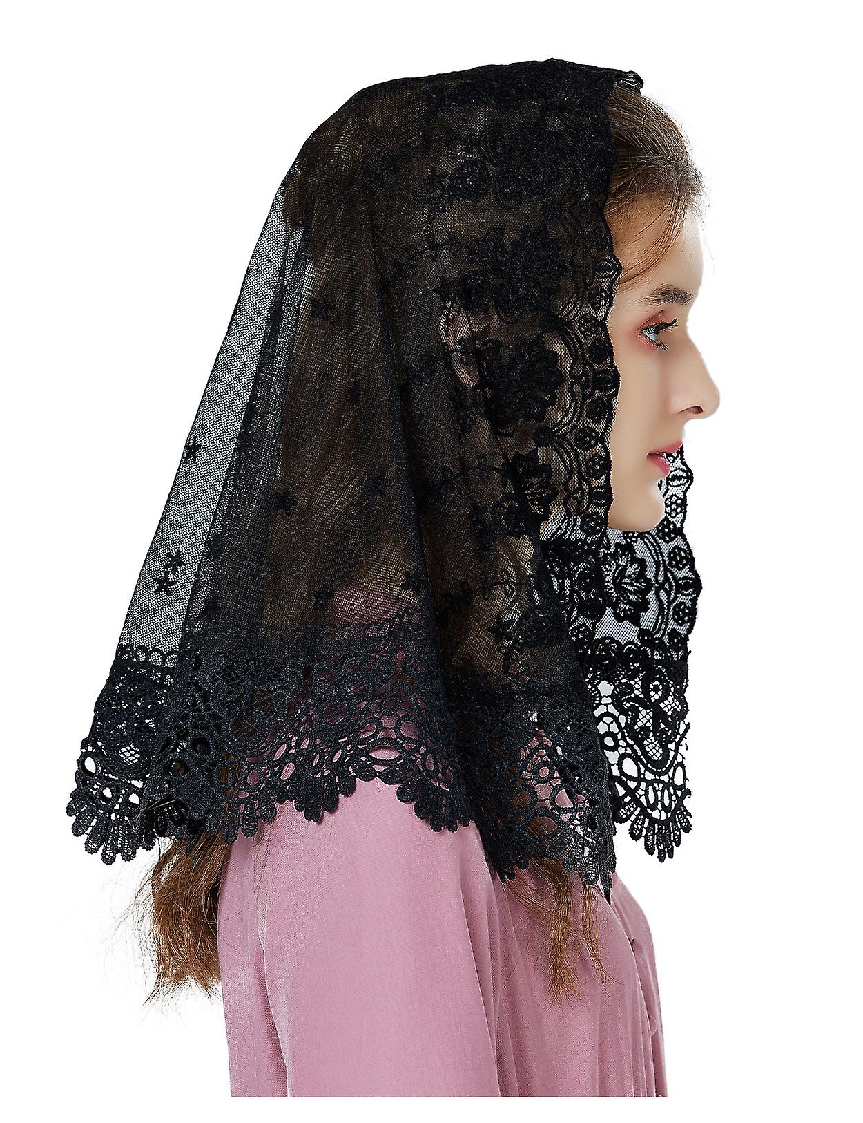 Lace Veil For Church Catholic Cathedral Chapel Mantilla 1st Communion ...