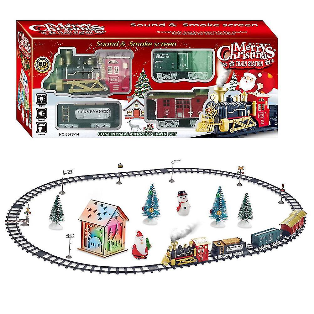 Festive Christmas Train Set, Battery Operated Train for Enduring ...