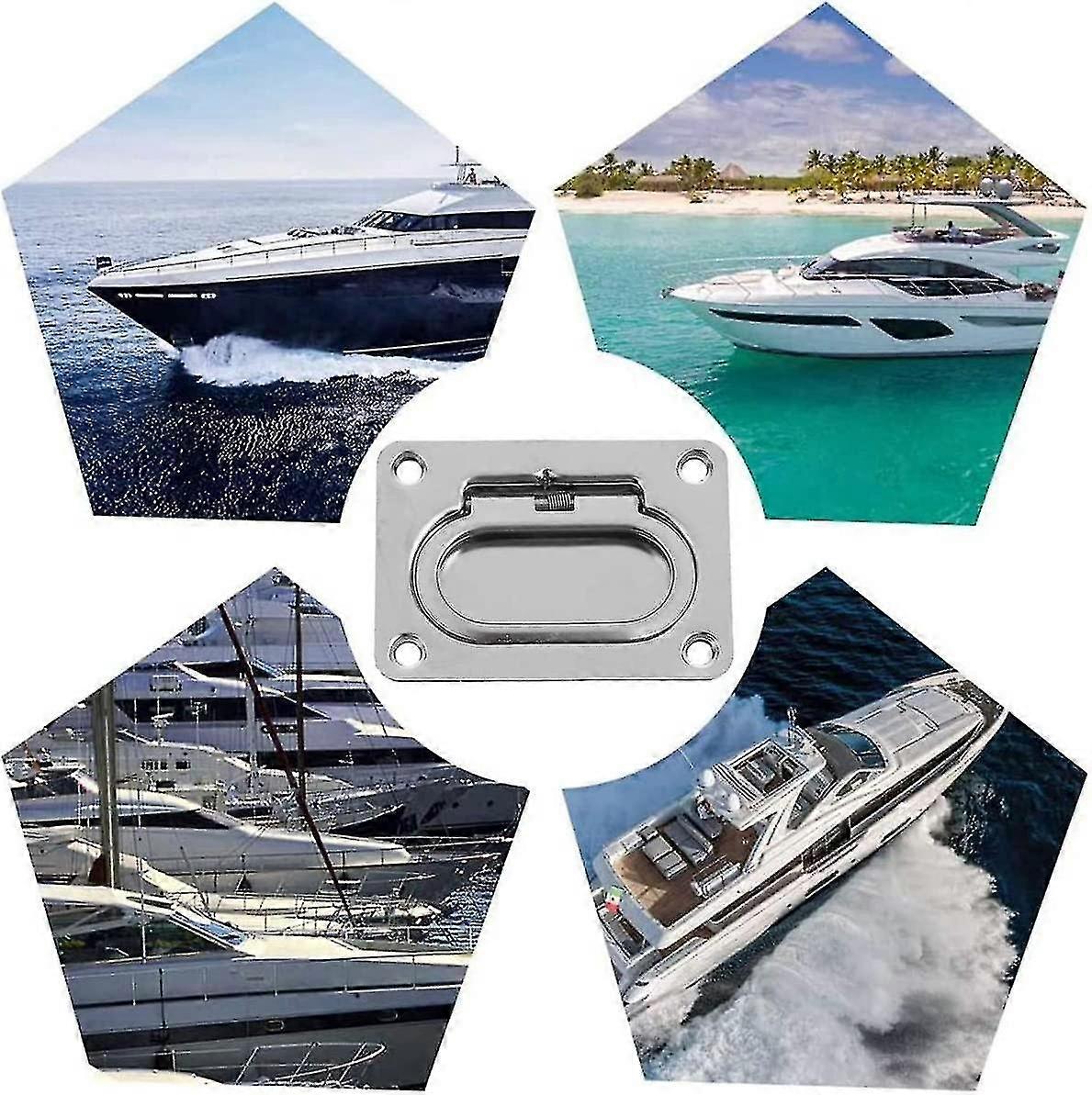 Boat Hatch Handle 2 Pack Stainless Steel Marine Handles Boat Flush ...