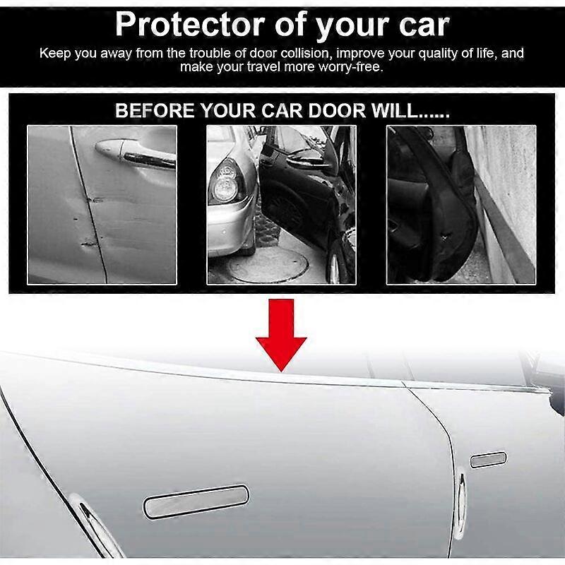 4 Pcs Car Door Protection in ABS Plating Anti-collision Car Bumper ...