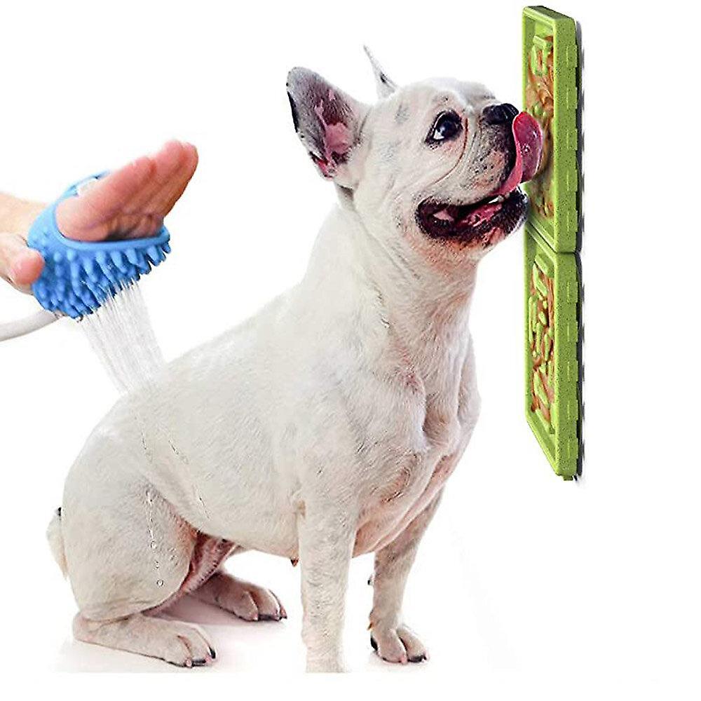 Pet bowls combination dog licking tray dog anti-sucking food puzzle ...