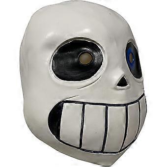 Sans Undertale Mask with Blue Eye Latex Cosplay Costume Halloween Game ...
