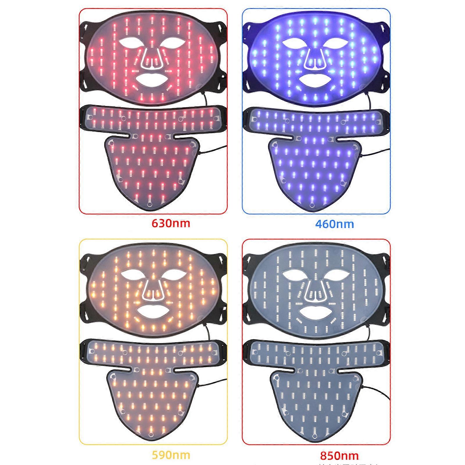 LED Phototherapy Silicone Beauty Mask Skin Rejuvenation Anti Wrinkle ...