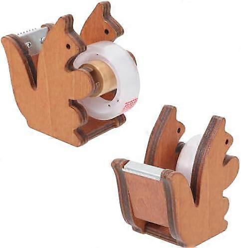 2pcs Tape Holder Cute Squirrel Tape Dispenser Vintage Wooden Tape ...
