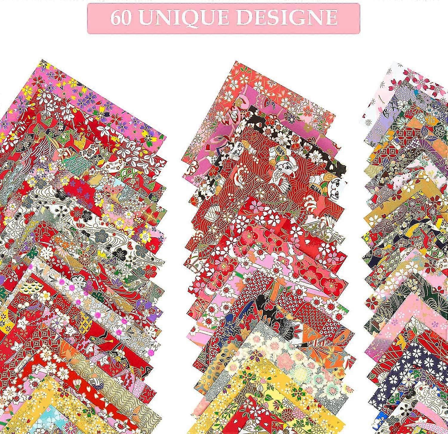 Origami Paper Kit - 60 Sheets Of Origami Paper Folded Square Single ...