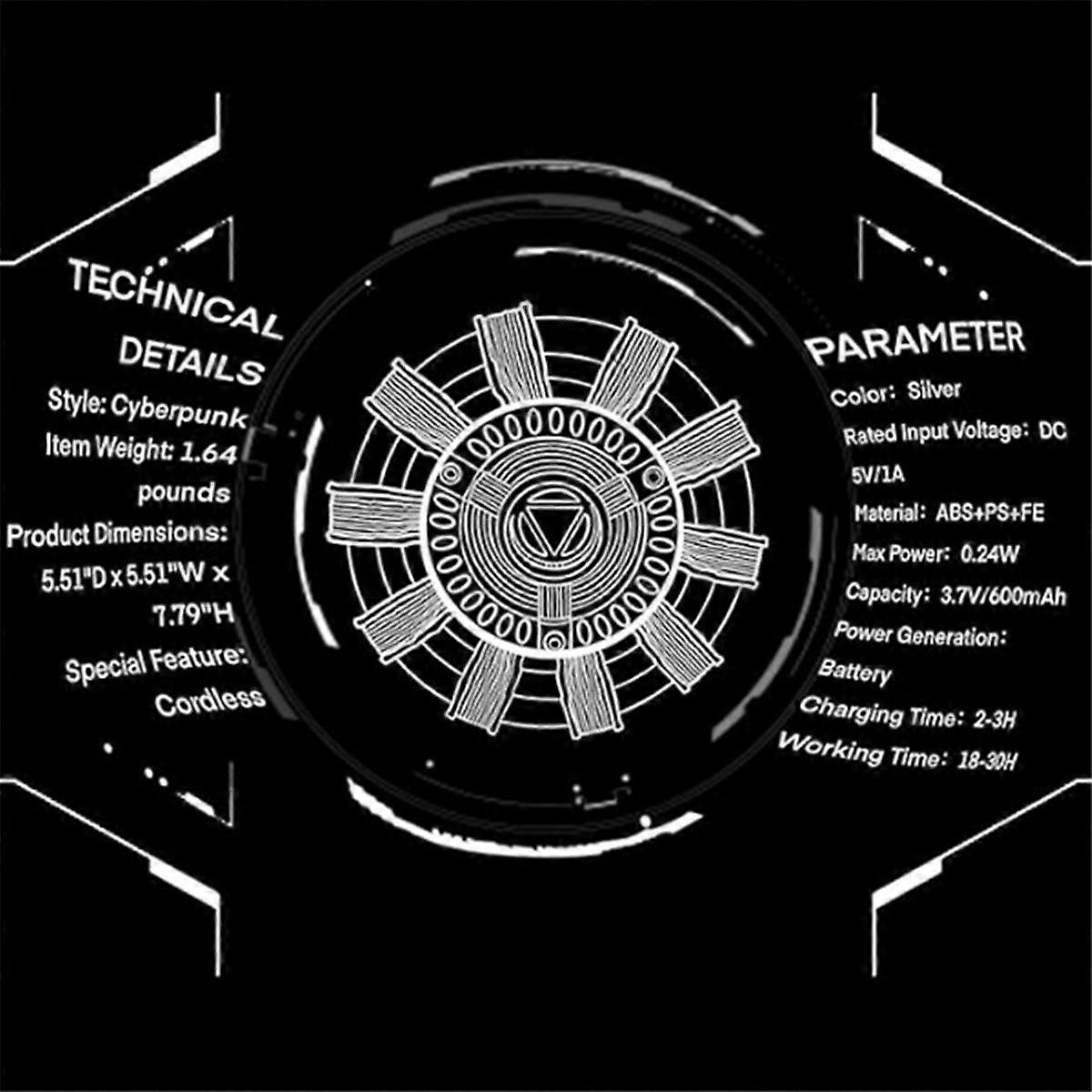 Arc Reactor Lamp,Superhero Lamp, Multi-Color Cute Table Decoration,Tony ...