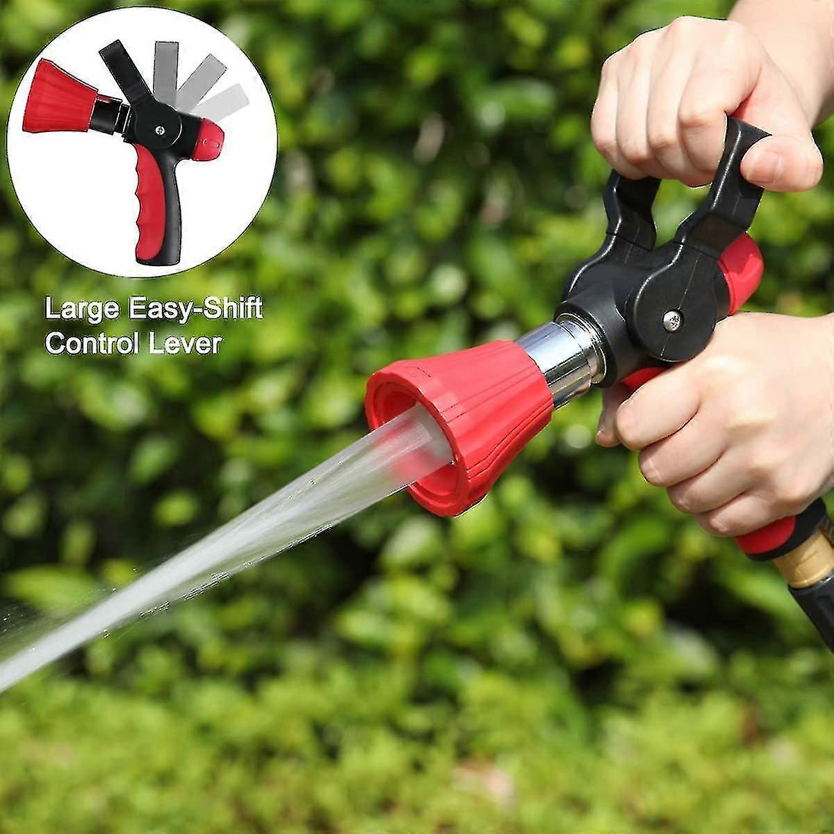 High Pressure Fireman's Spray Nozzle, Heavy Duty Metal Garden Hose ...