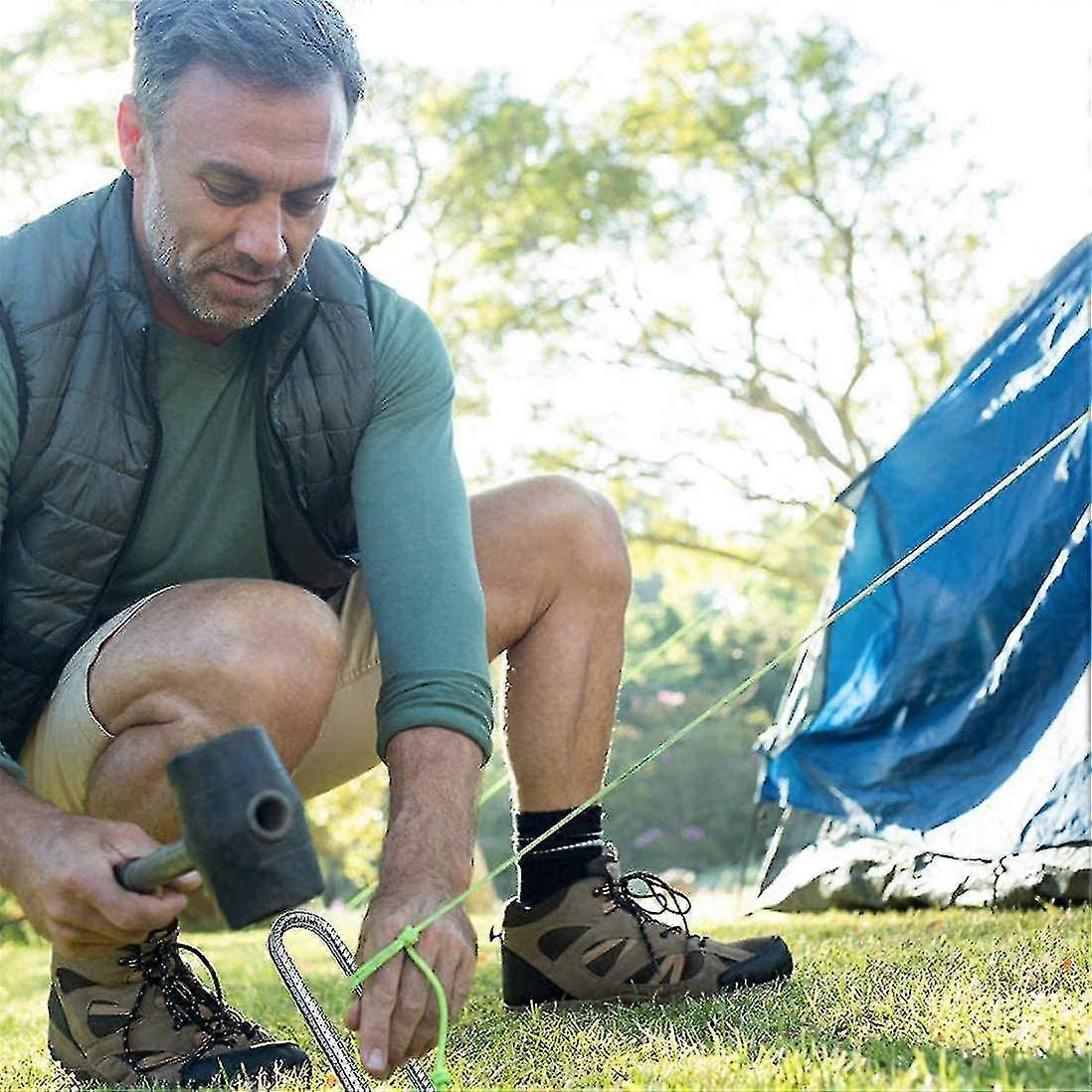 Ground Stakes, Garden Staples Rebar Stakes Galvanized Steel U Hooks ...